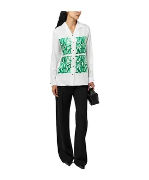 Max Mara Printed Long-sleeve Shirt - White
