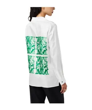 Max Mara Printed Long-sleeve Shirt - White