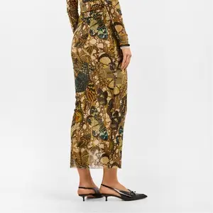 JEAN PAUL GAULTIER Printed Midi Skirt - Green