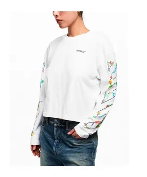 Off-White Printed Long Sleeve Top