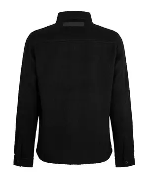 Hugo Boss Wool-blend Overshirt With Spread Collar
