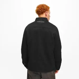 Hugo Boss Wool-blend Overshirt With Spread Collar