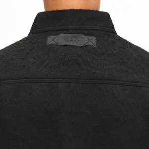 Hugo Boss Wool-blend Overshirt With Spread Collar