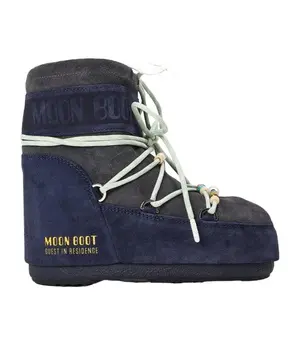 Moon Boot Color-blocked Suede Boots - Blue