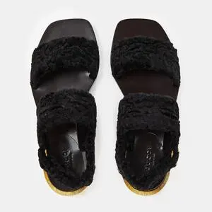 Gucci Solid Color Heeled Sandals
