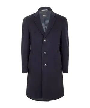 Hugo Boss Solid Color Coat - Black