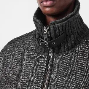 Dolce & Gabbana Ribbed Knit Jacket With Tweed Blend