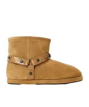 Balenciaga Caramel Suede Biker-style Snow Boots