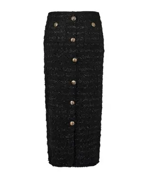 Balenciaga Button Detailed Midi Skirt