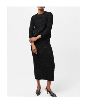 Balenciaga Button Detailed Midi Skirt