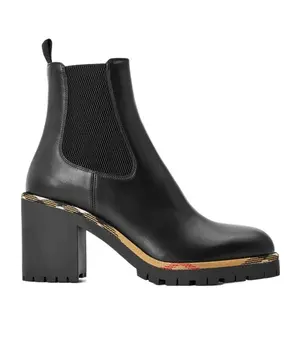 Burberry Burb Gravel Heeled Ankle Boot - Black