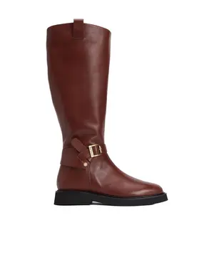 Barbour Solid Color Tall Boots - Red