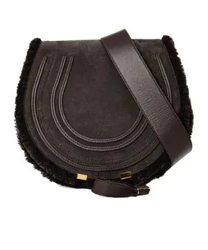 Chloé Marc Daisy Snapshot Ld99 Brown Suede Crossbody Bag - Nude