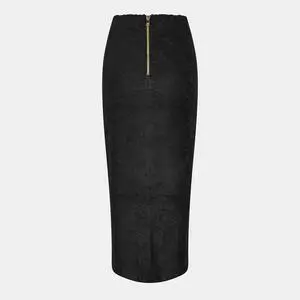 Balmain Fitted Midi Skirt With Button Detail