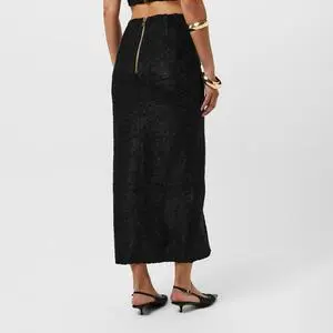 Balmain Fitted Midi Skirt With Button Detail