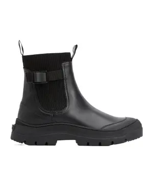 Barbour Chelsea Ankle Boots With Buckle Detailing