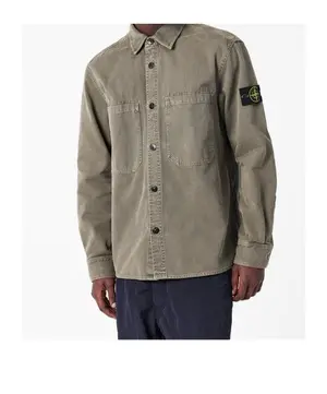Stone Island Button Overshirt - Nude