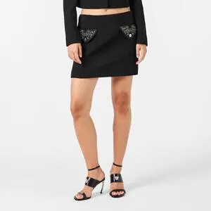 Versace Embellished Pocket Mini Skirt