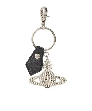 VIVIENNE WESTWOOD Hammered Orb Key Ring - Black