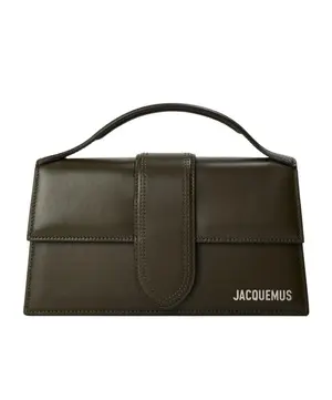 Jacquemus Genuine Cowhide Magnetic Closure Shoulder Bag - Black
