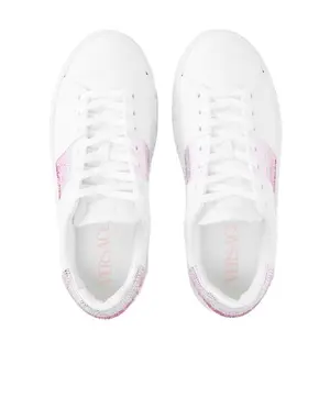 Versace Logo Embellished Low-top Trainers