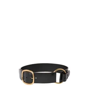 Chloé Leather Belt With Sculpted Buckle