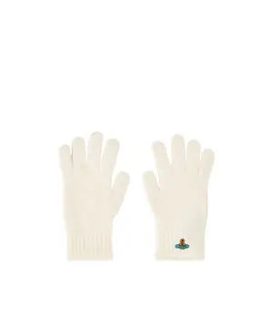 VIVIENNE WESTWOOD Fluffy Knitted Gloves - White