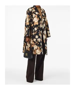 Dolce & Gabbana Printed Structured Overcoat