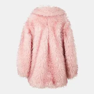GANNI Faux Fur Midi Coat