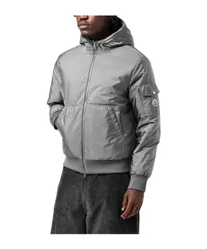 Moncler Solid Zip-up Bomber Jacket With Hood