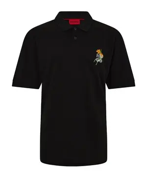 Hugo Boss Logo Short-sleeve Polo Shirt - Black
