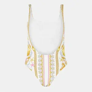 Versace Scoop Neck Swimsuit, Scoop Neck Design