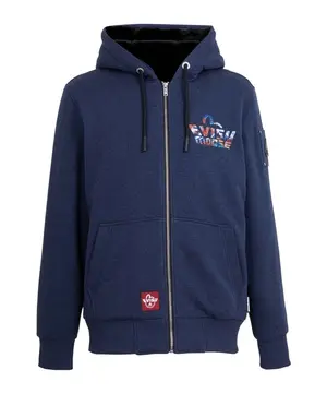 Moose Knuckles Classic Printed Zip-up Hoodie - Blue