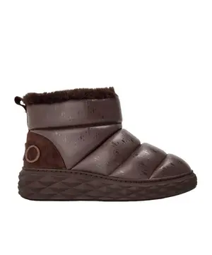 JIMMY CHOO Solid Color Snow Boots - Black