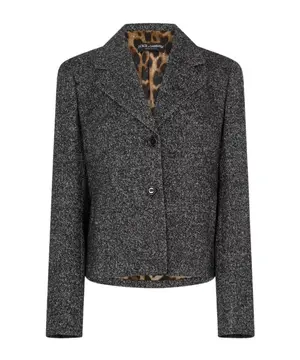 Dolce & Gabbana Structured Shoulder Blazer - Black