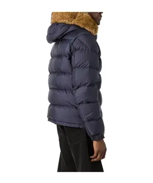 Moncler Quilted Down Jacket With Fur Hood