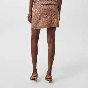 Versace Fitted Mini Skirt With Decorative Buttons - Nude