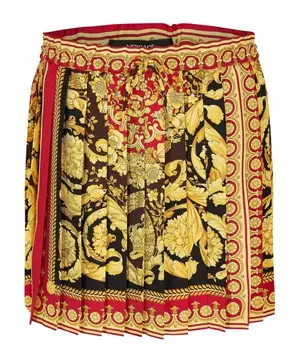 Versace Printed Pleated Mini Skirt