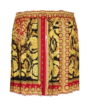 Versace Printed Pleated Mini Skirt