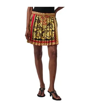 Versace Printed Pleated Mini Skirt