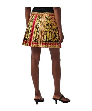 Versace Printed Pleated Mini Skirt