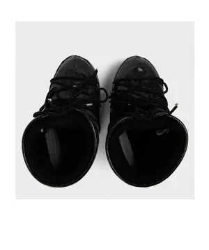 Moon Boot Glitter Patent Snow Boots - Black