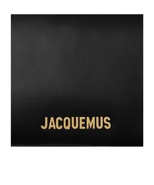 Jacquemus Leather Baguette Shoulder Bag With Pearl Beading - Black