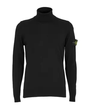 Stone Island High-neck Knit Sweater With Armband
