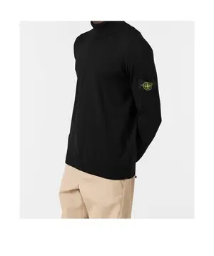 Stone Island High-neck Knit Sweater With Armband