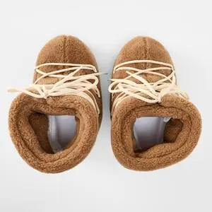 Moon Boot Low Fleece Tie Fastening Boots - Brown
