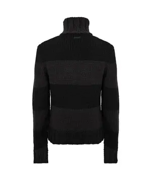 Dolce & Gabbana High-neck Striped Knit Sweater