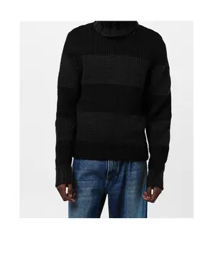 Dolce & Gabbana High-neck Striped Knit Sweater
