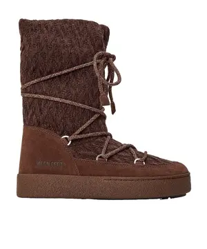 Moon Boot Textured Lace-up Ankle Boots