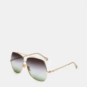 Chloé Aviator Sunglasses With Gold Tone